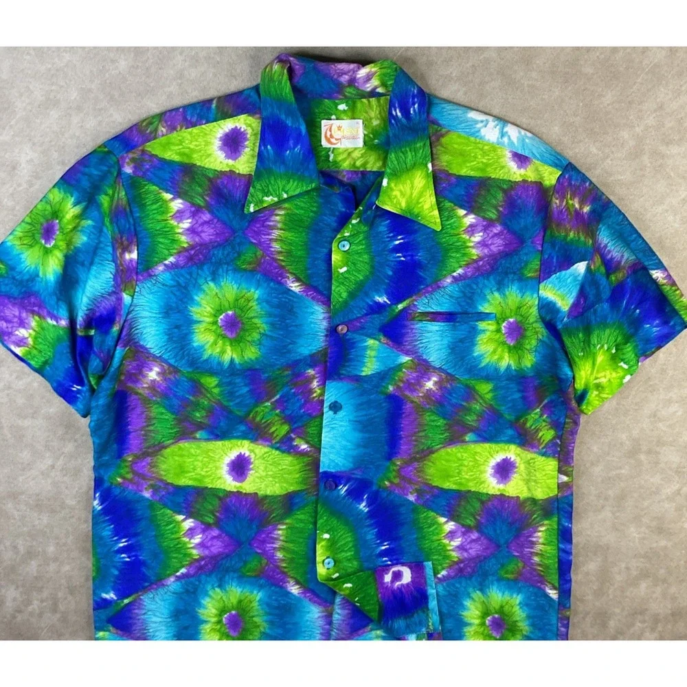 Iolani Hawaii | Shirts | Vintage Iolani Hawaiian Shirt 6s 70s Button Up ...